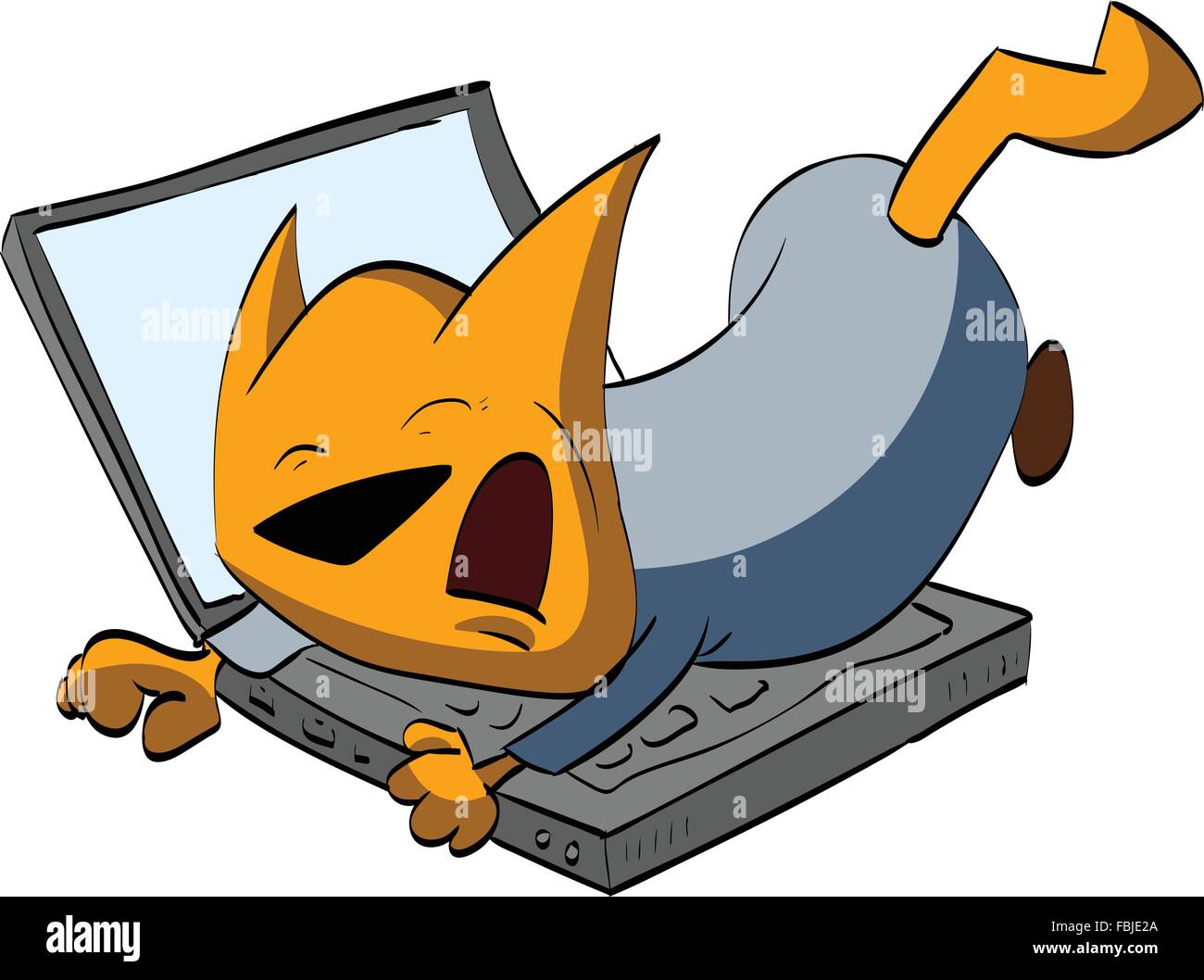 Sleeping Cat Computer Stock Photos & Sleeping Cat Computer Stock Images ...
