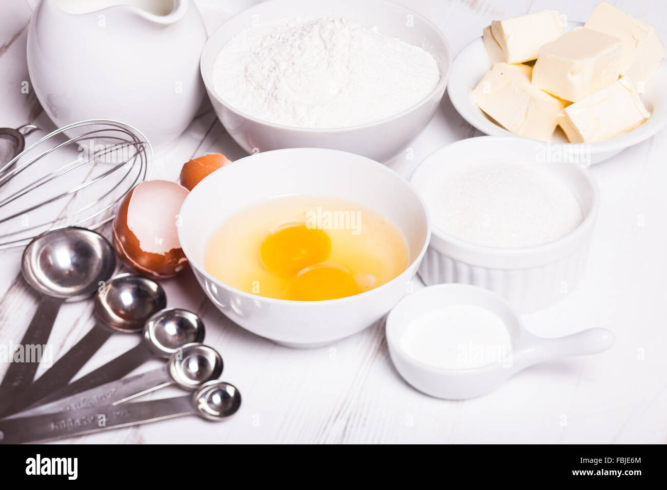 The baking ingredients Stock Photo - Alamy