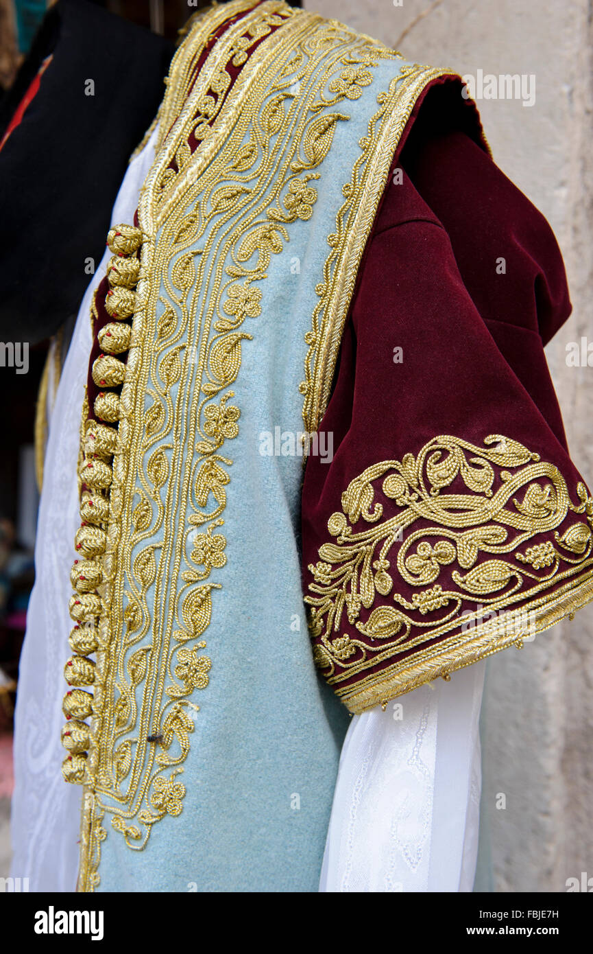 A Croatian traditional embroidery costume Stock Photo - Alamy