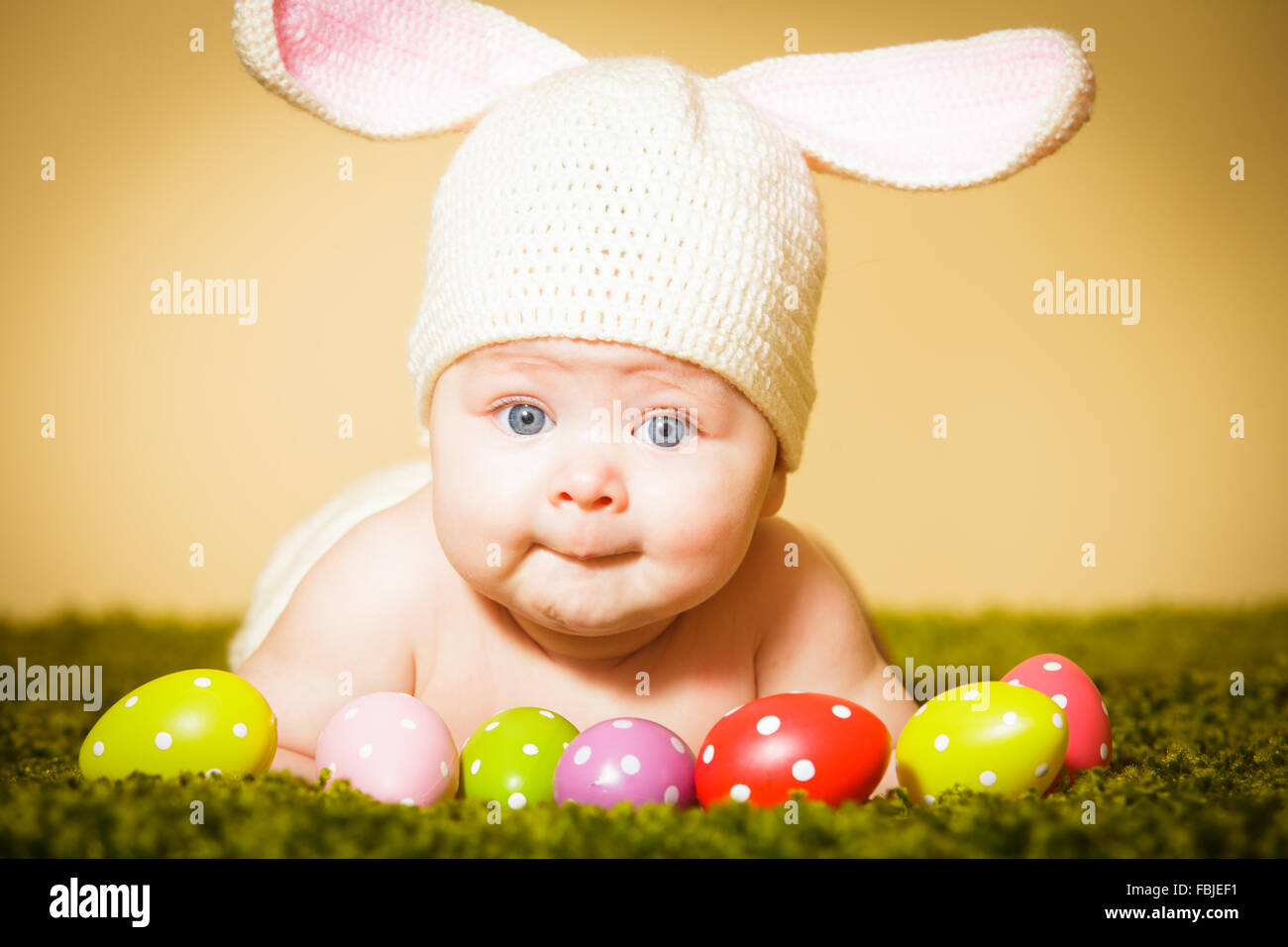 Baby Easter bunny Stock Photo - Alamy