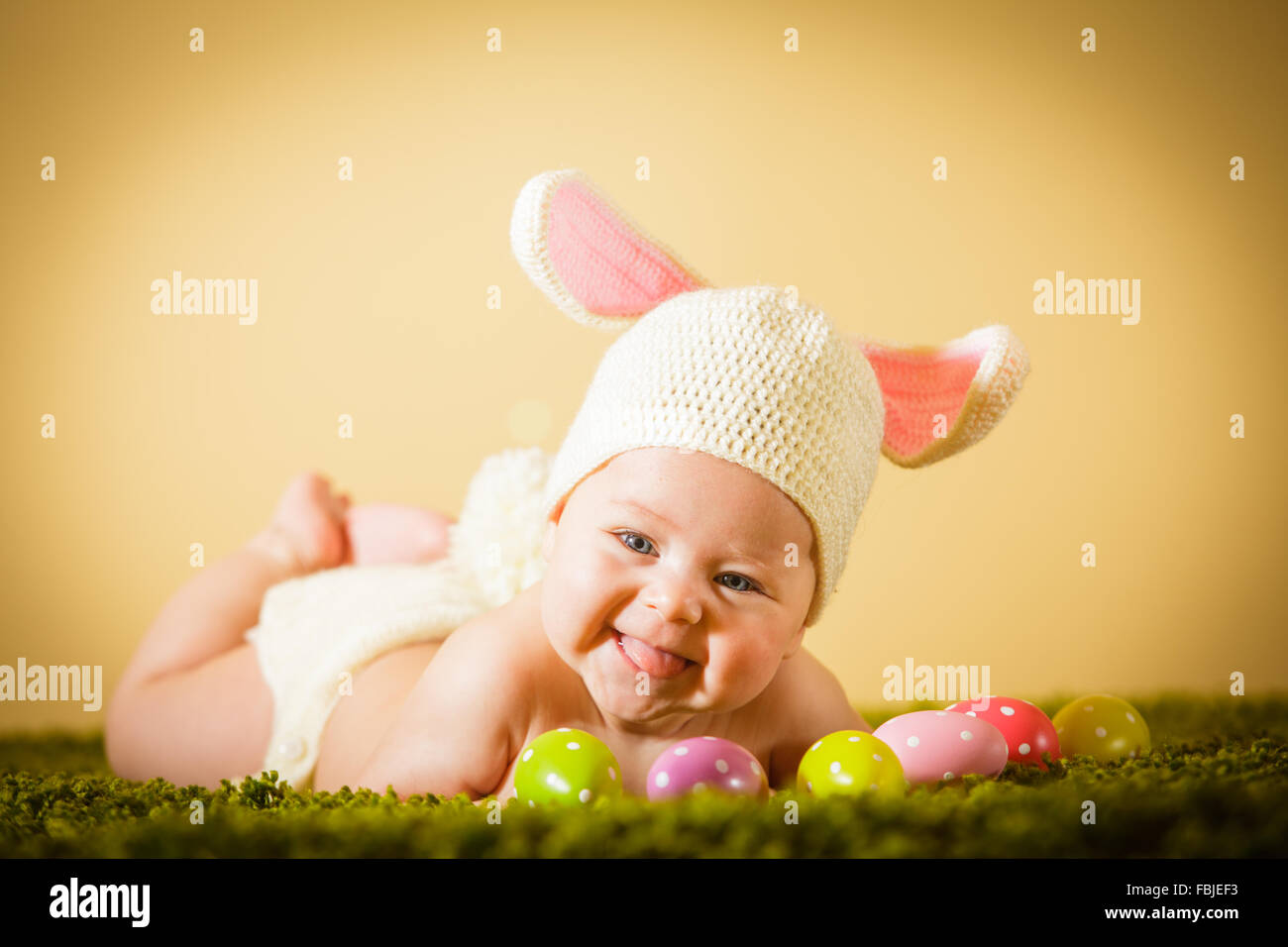 Baby Easter bunny Stock Photo - Alamy