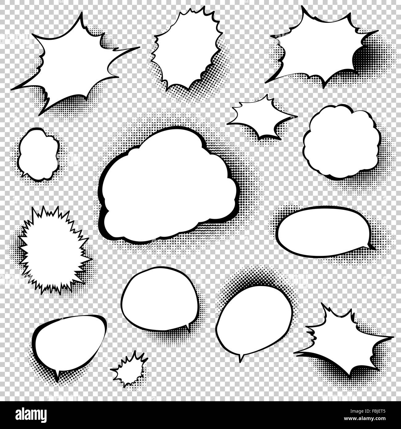 Set of comic style speech bubbles. EPS 10 Stock Vector Image & Art - Alamy