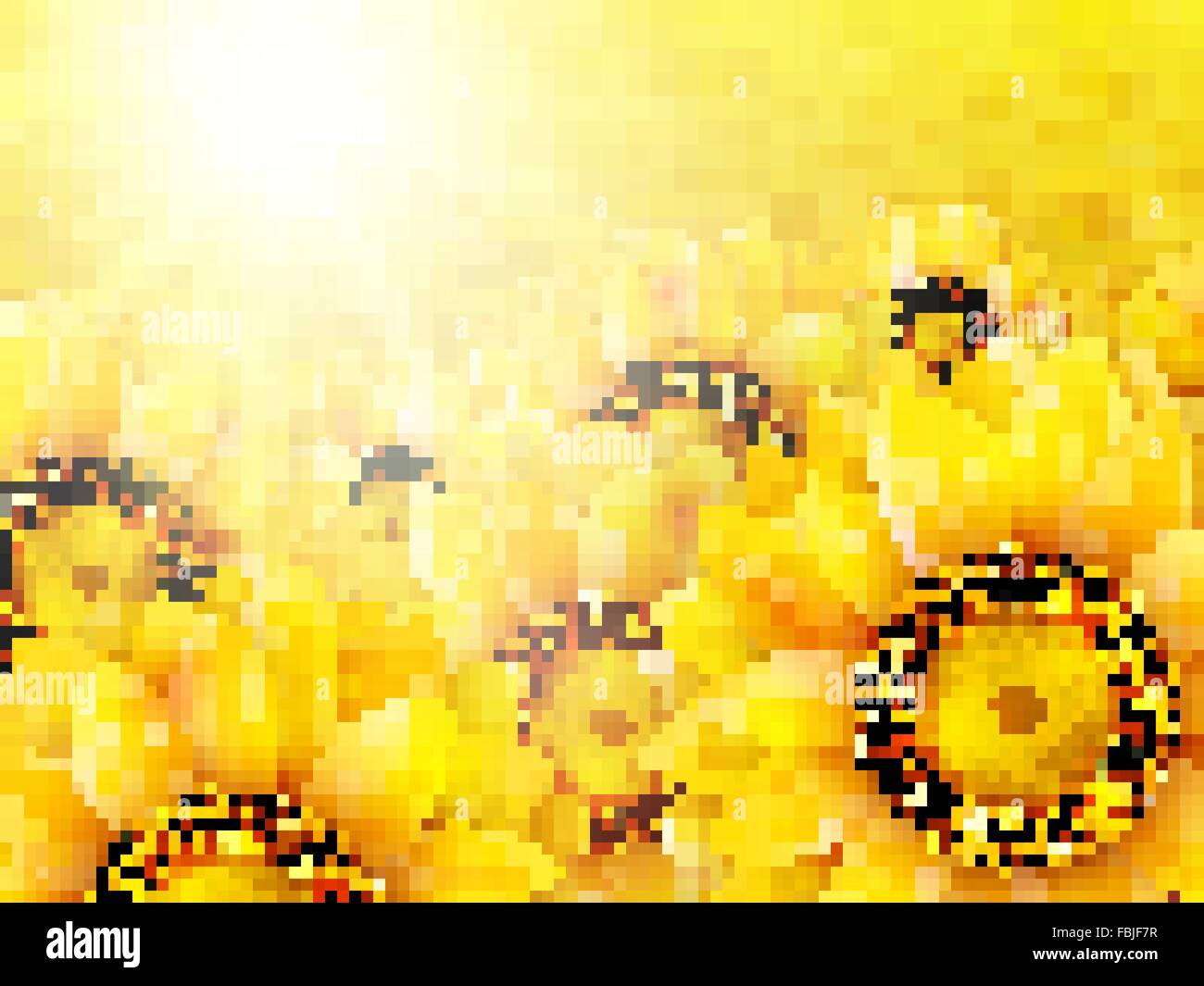 Sunflower petals with summer sun. EPS 10 Stock Vector Image & Art - Alamy