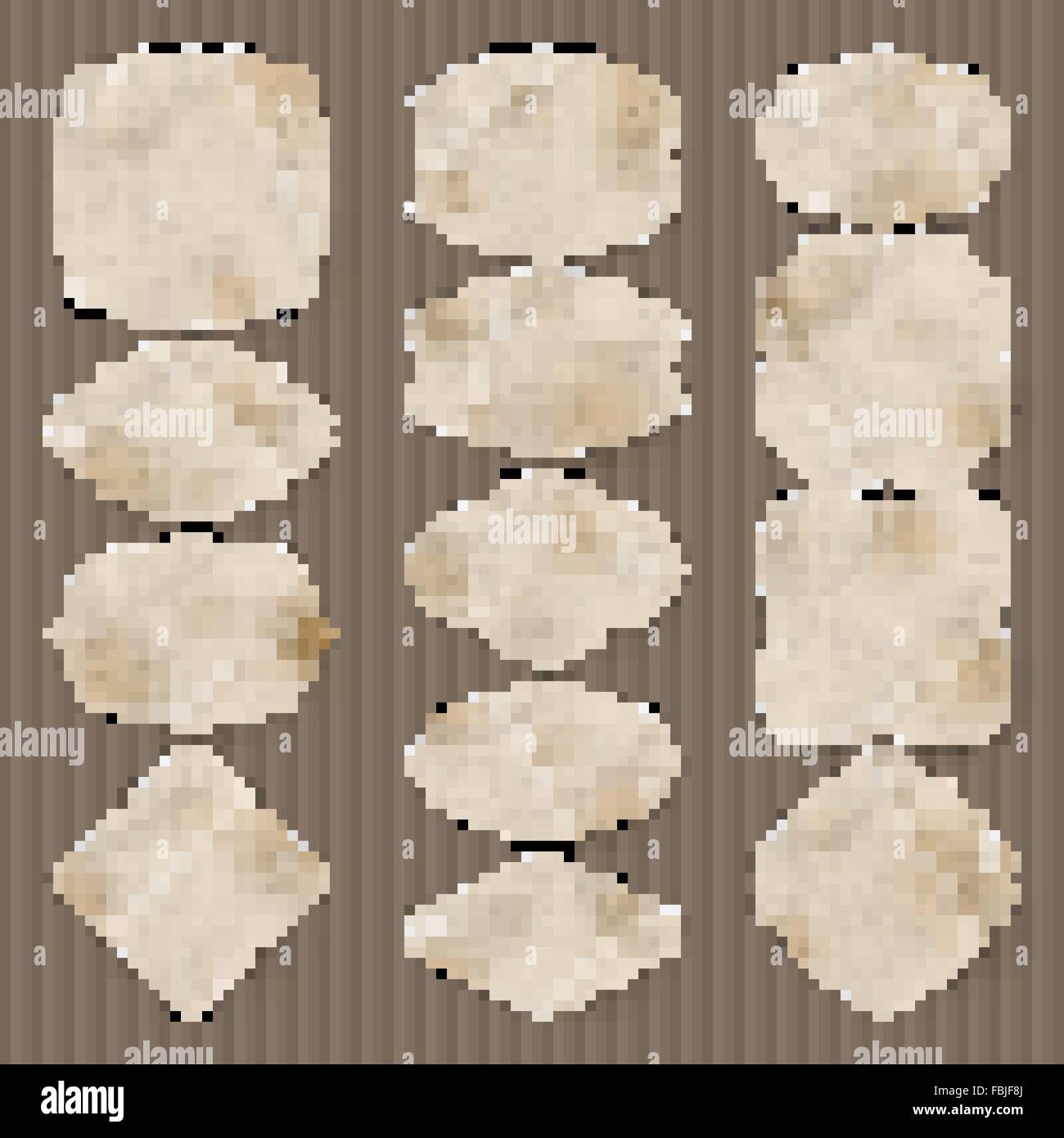 Labels, old paper texture Set. EPS 10 Stock Vector Image & Art - Alamy