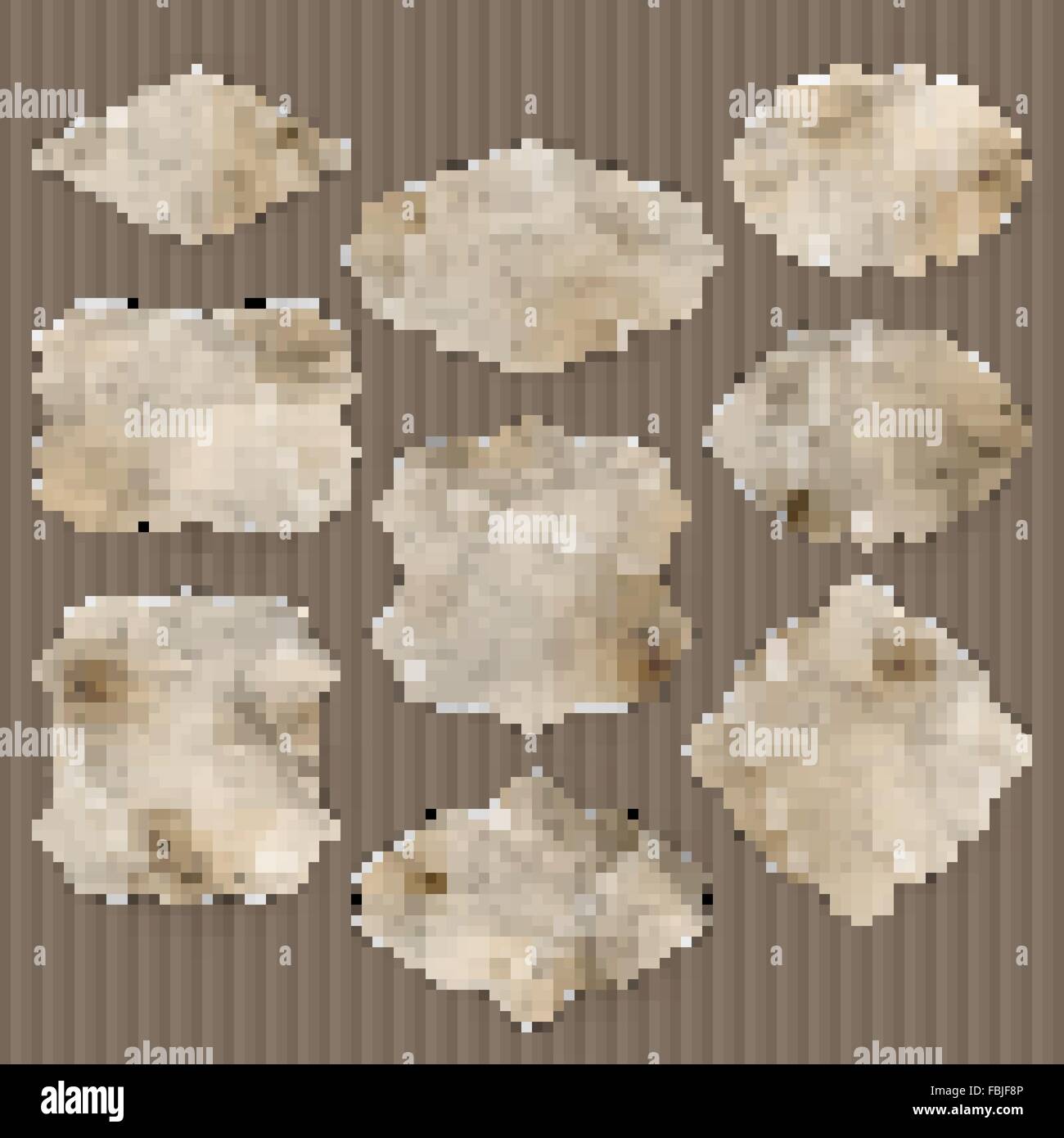 Labels, old paper texture Set. EPS 10 Stock Vector Image & Art - Alamy