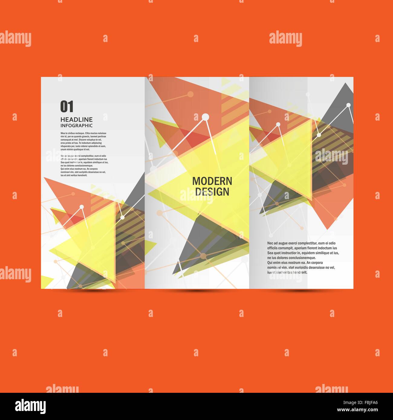 Light book cover. Abstract vector composition of triangles for printing ...
