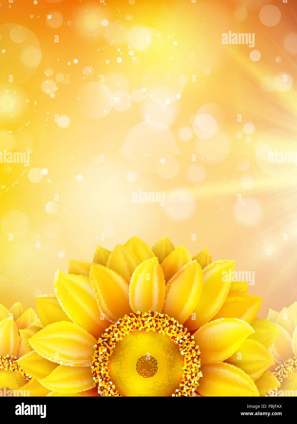 Macro SunFlower Background. EPS 10 Stock Vector Image & Art - Alamy