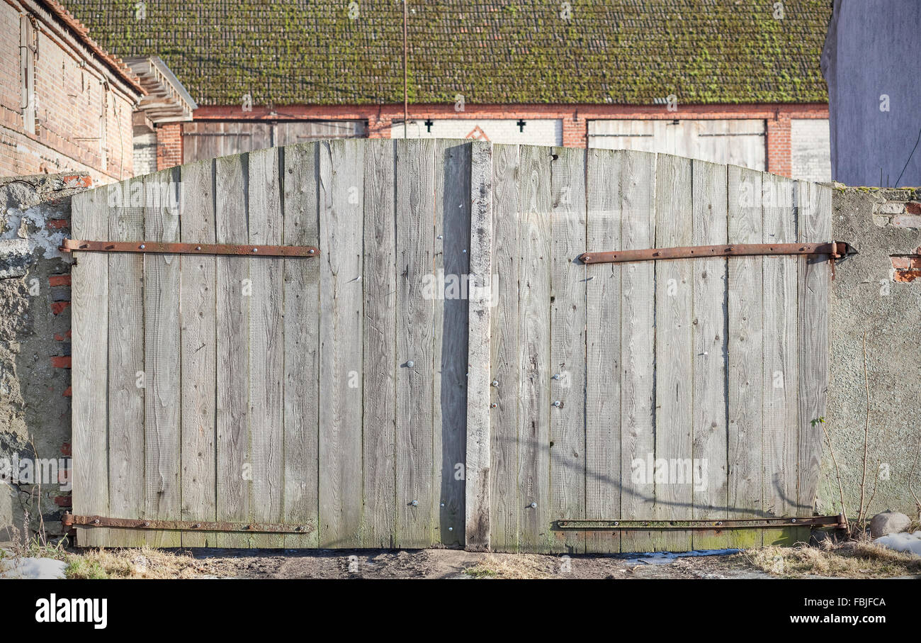 Photo of an old wooden farm gate Stock Photo - Alamy