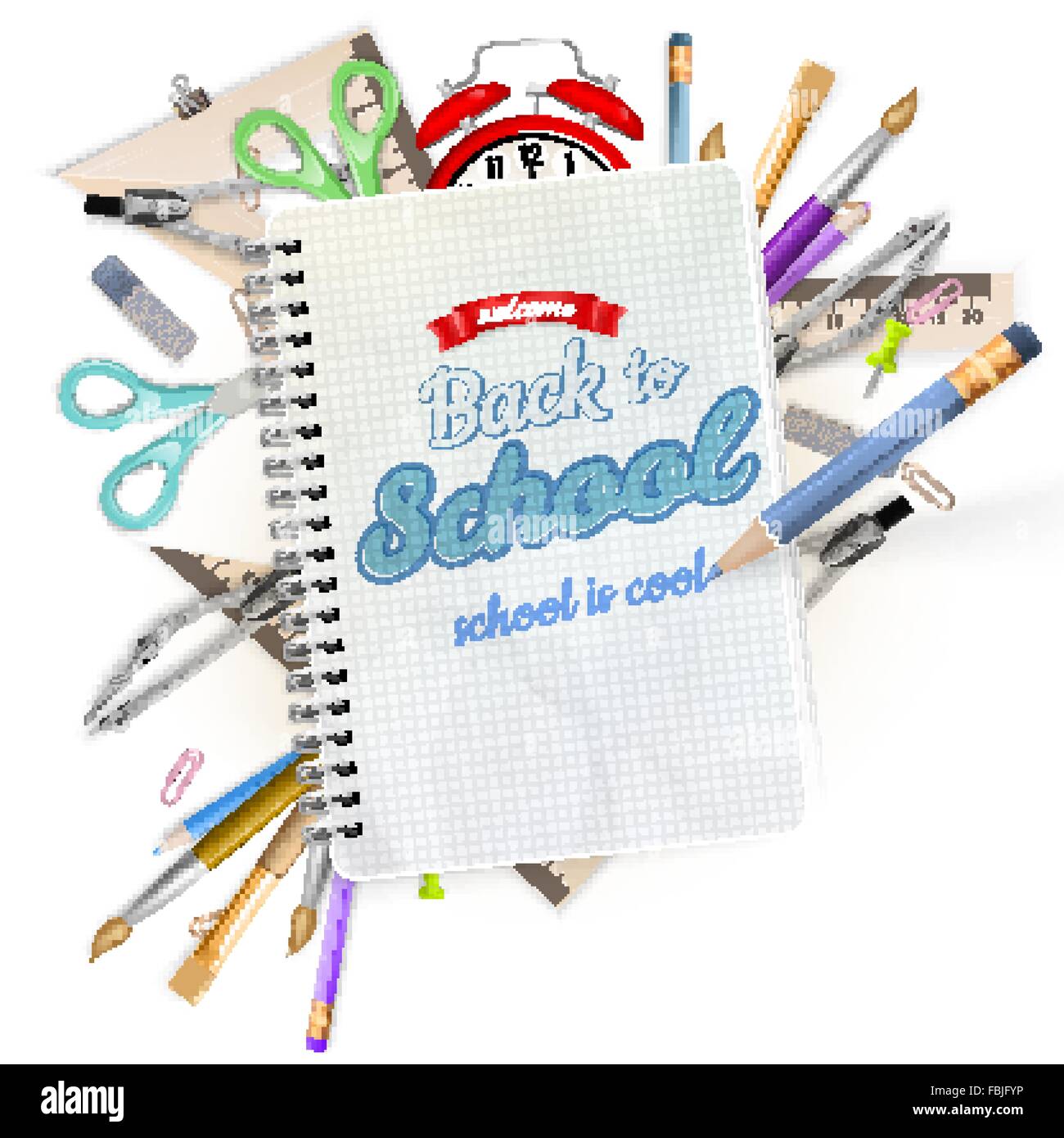 Paper school notebook isolated Stock Vector Images - Alamy