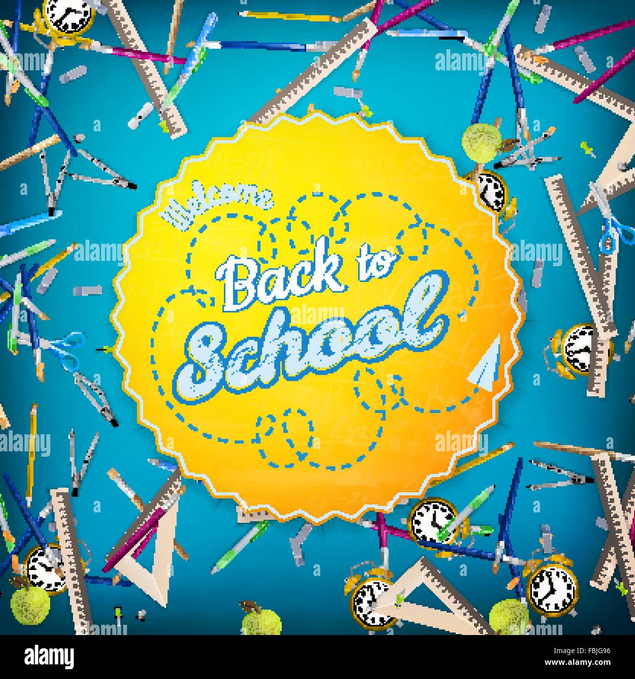 Back to school background. EPS 10 Stock Vector Image & Art - Alamy