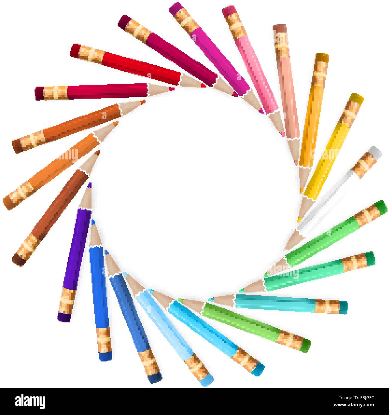 Frame with color pencils. EPS 10 Stock Vector Image & Art - Alamy
