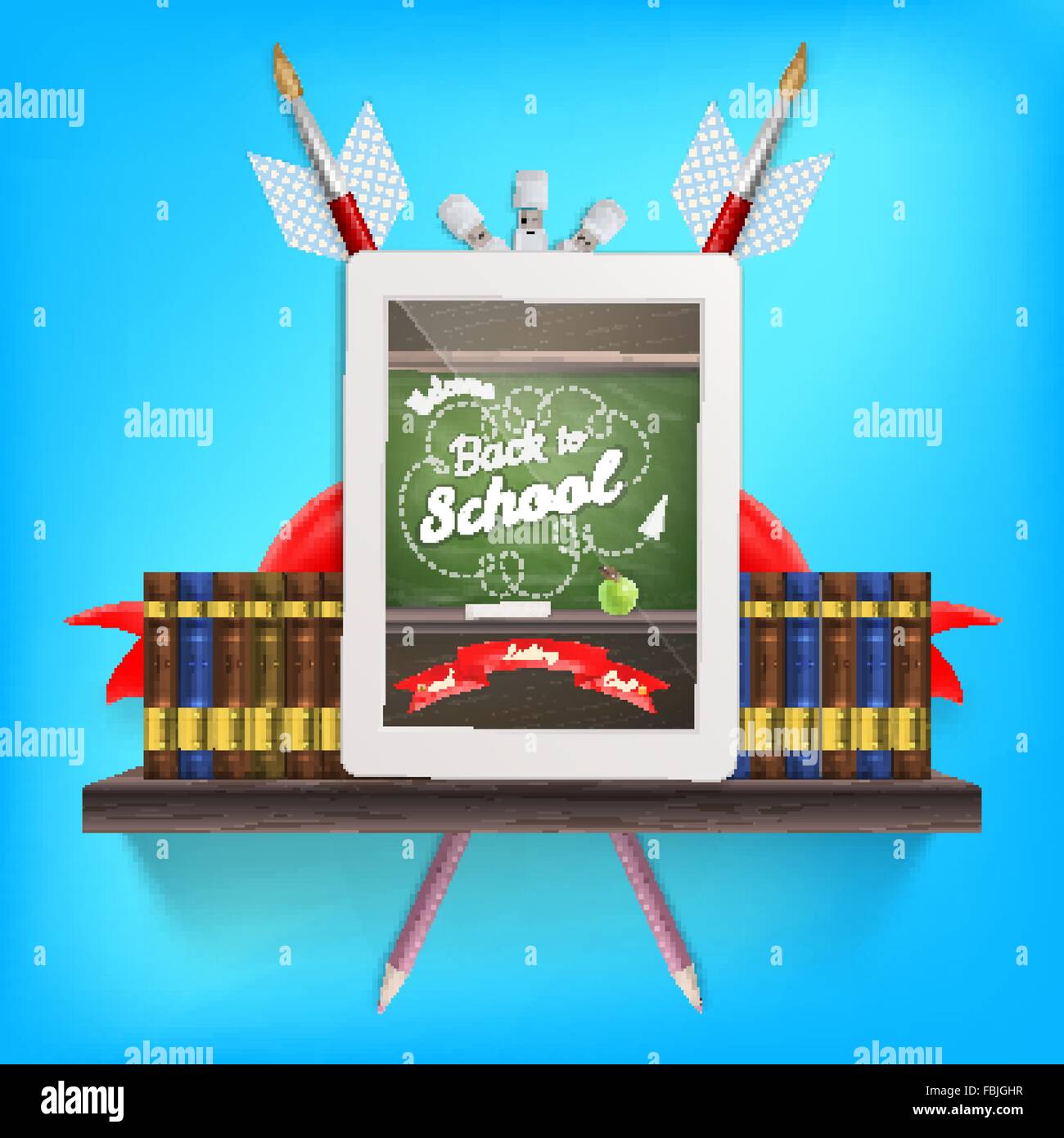 Tablet pc table background Stock Vector Images - Alamy