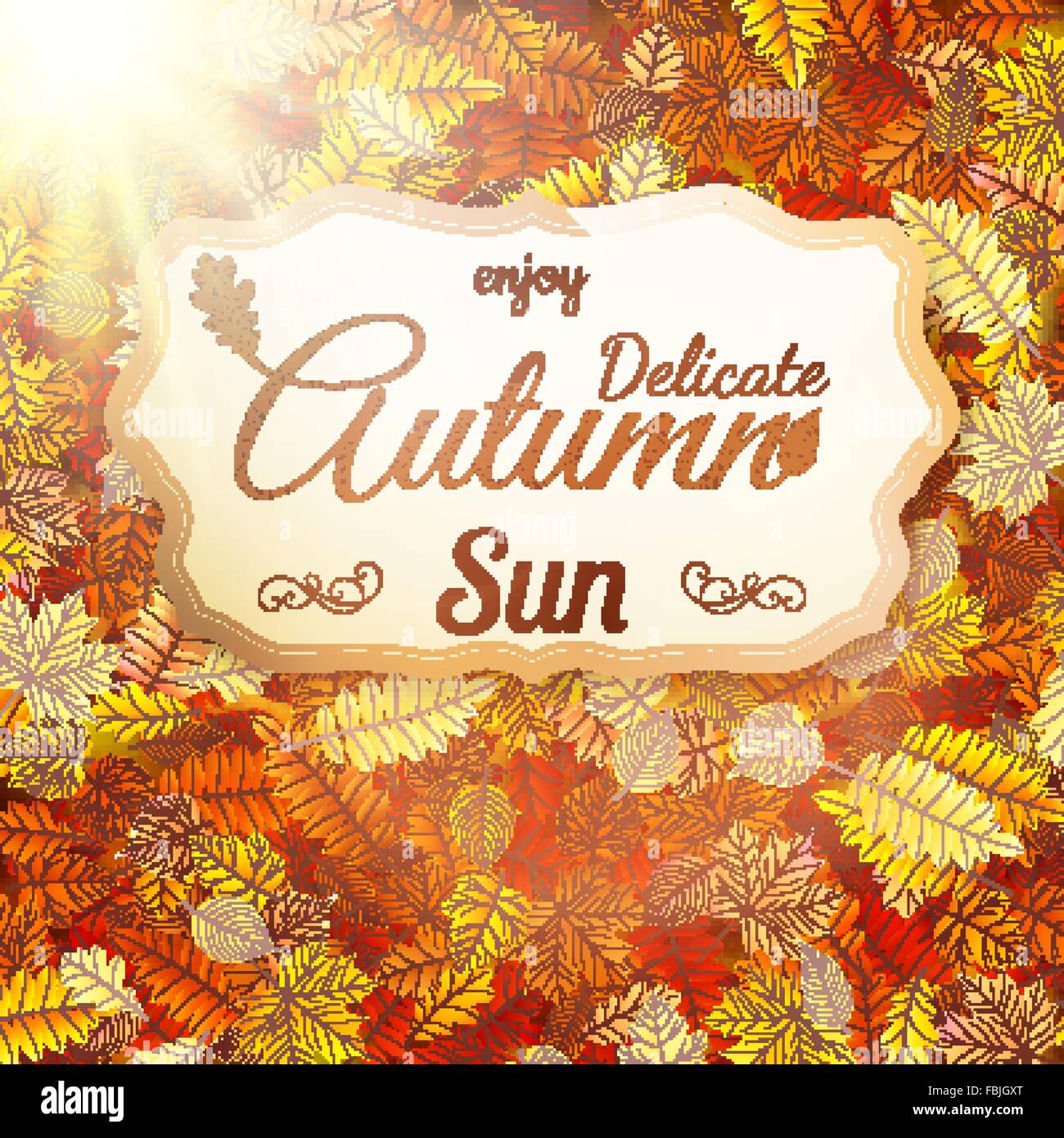 Delicate autumn sun. EPS 10 Stock Vector Image & Art - Alamy