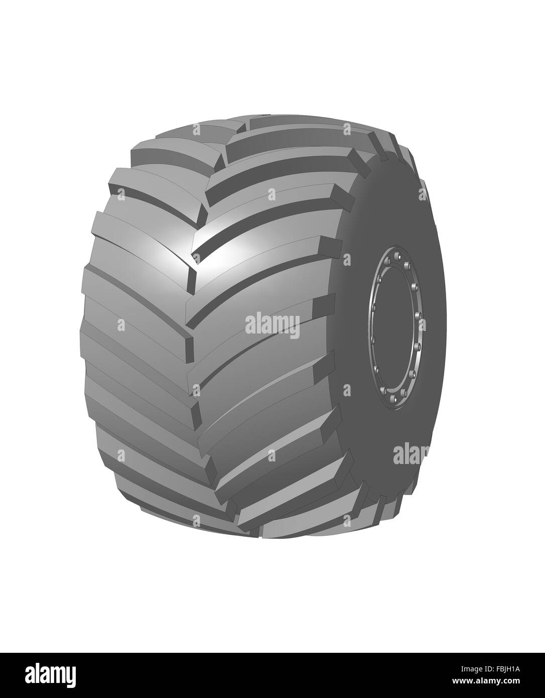 Tractor wheel illustration Stock Photo - Alamy
