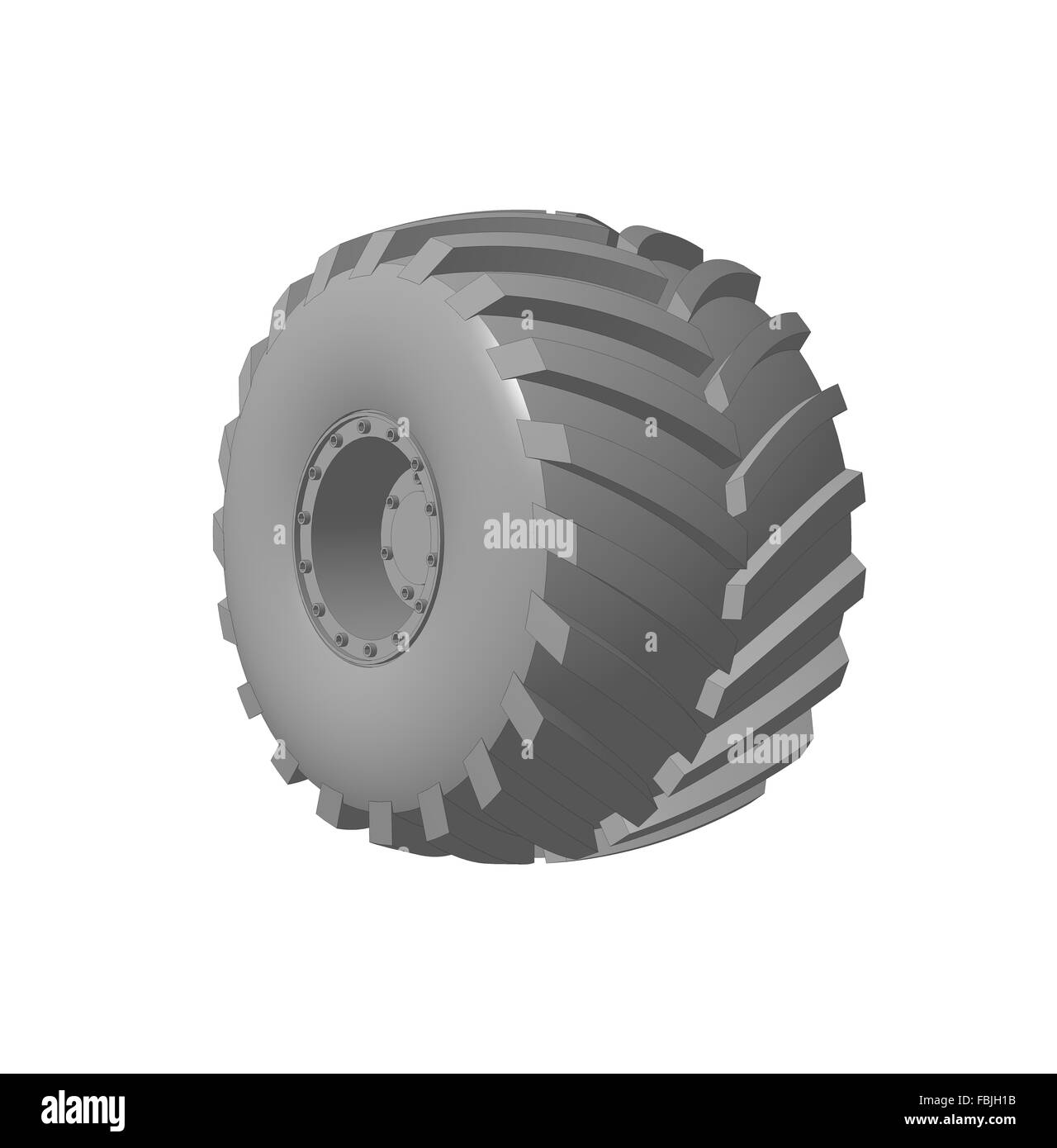 Tractor wheel illustration Stock Photo - Alamy