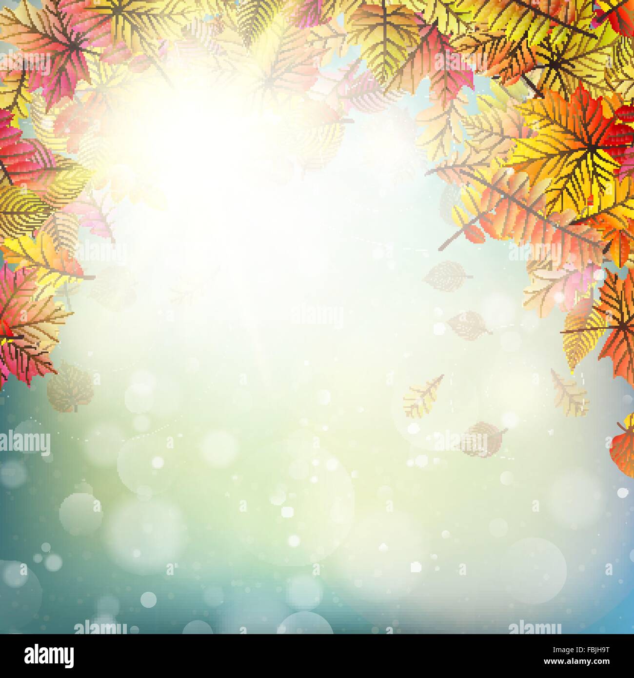 Sunny abstract fall nature Stock Vector Images - Alamy