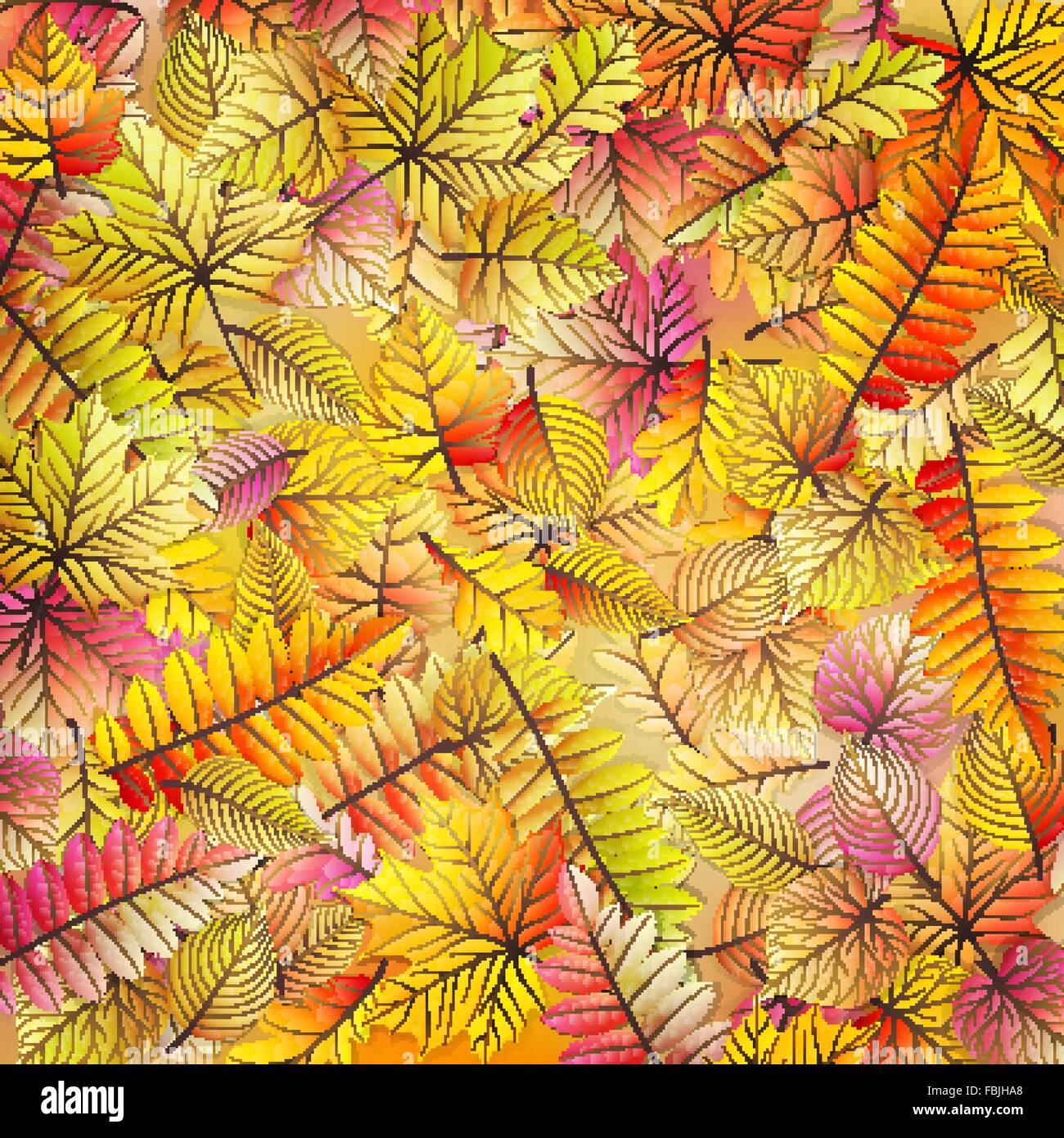 Autumn park fallen yellow Stock Vector Images - Alamy