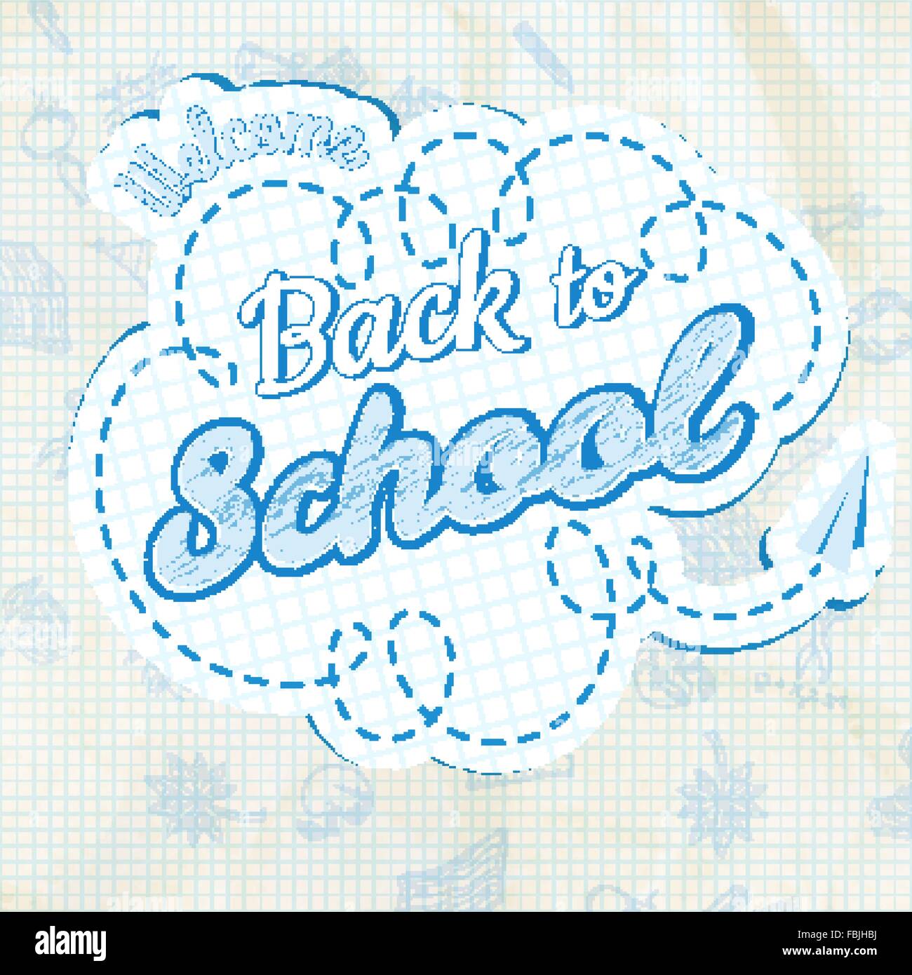 Back to School Calligraphic Design. EPS 10 Stock Vector Image & Art - Alamy