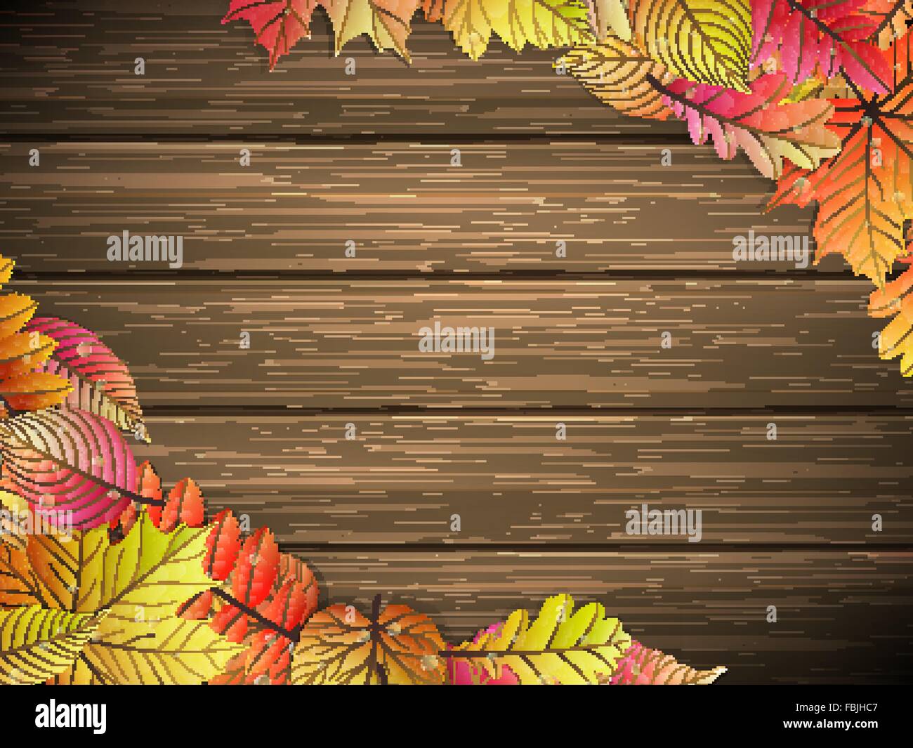 Wooden board foliage on Stock Vector Images - Alamy