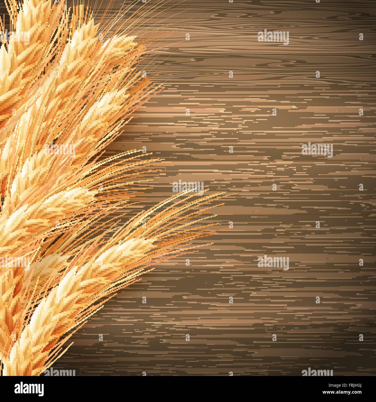 Wheat on the wood background. EPS 10 Stock Vector Image & Art - Alamy