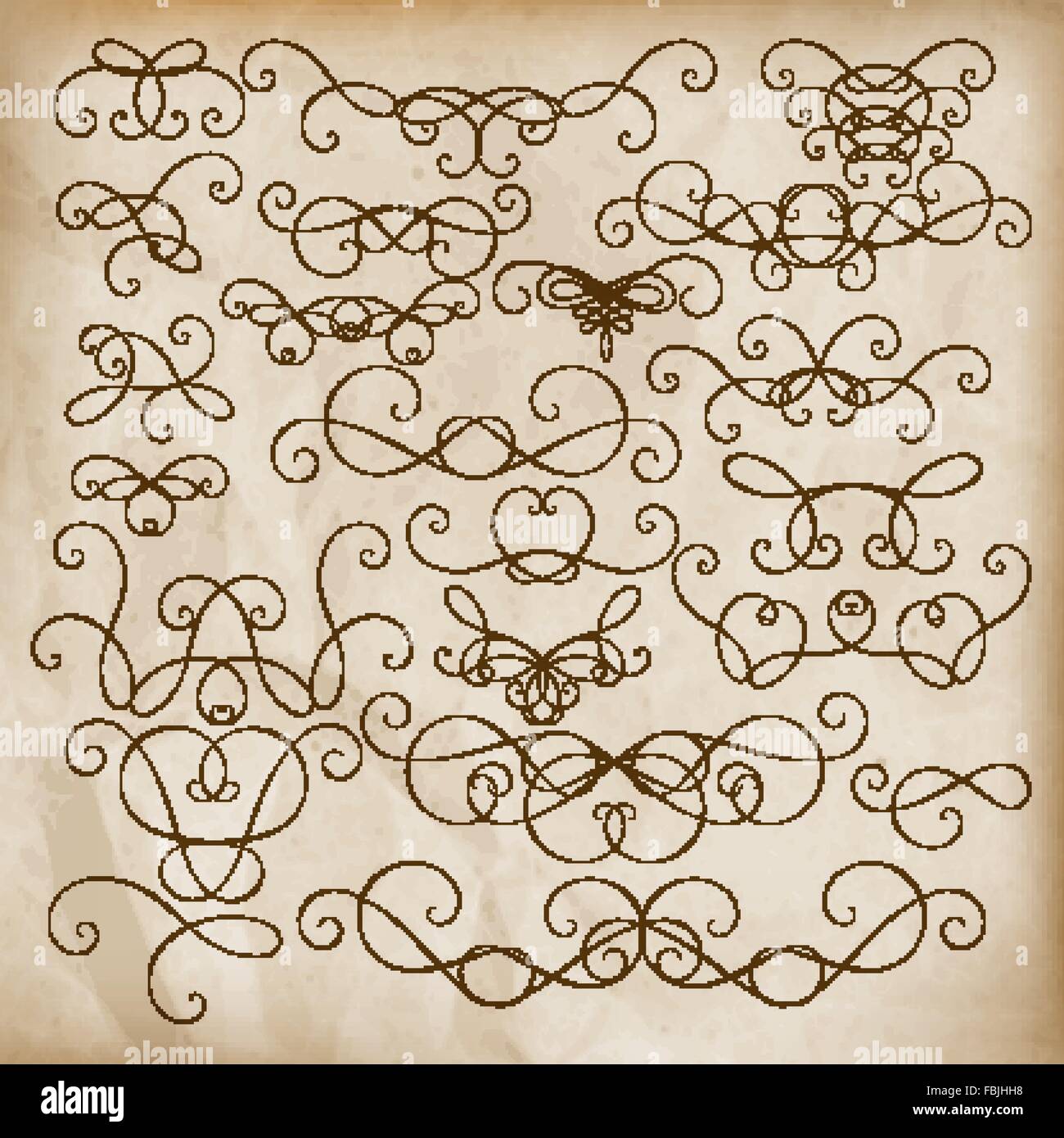 Calligraphic design elements Set. EPS 10 Stock Vector Image & Art - Alamy