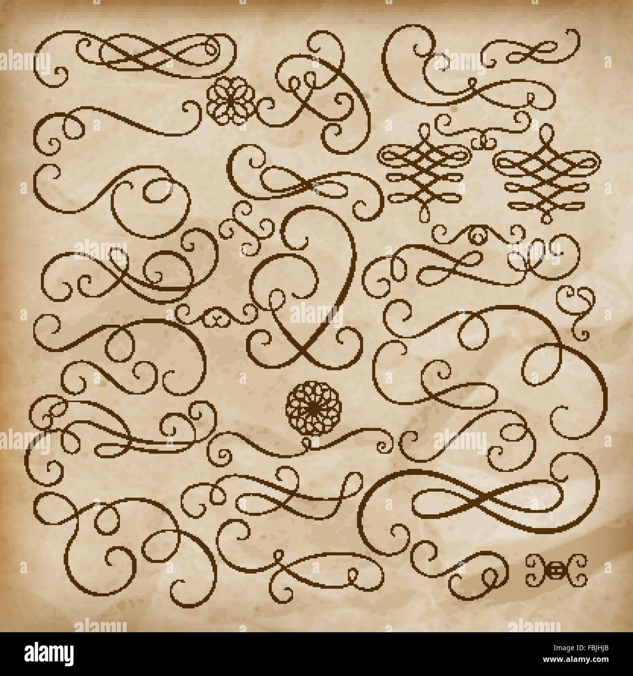 Calligraphic design elements Set. EPS 10 Stock Vector Image & Art - Alamy