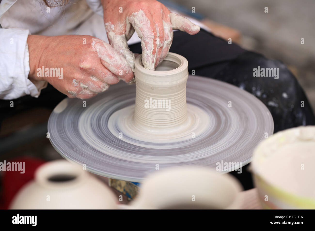 Potter at work Stock Photo - Alamy