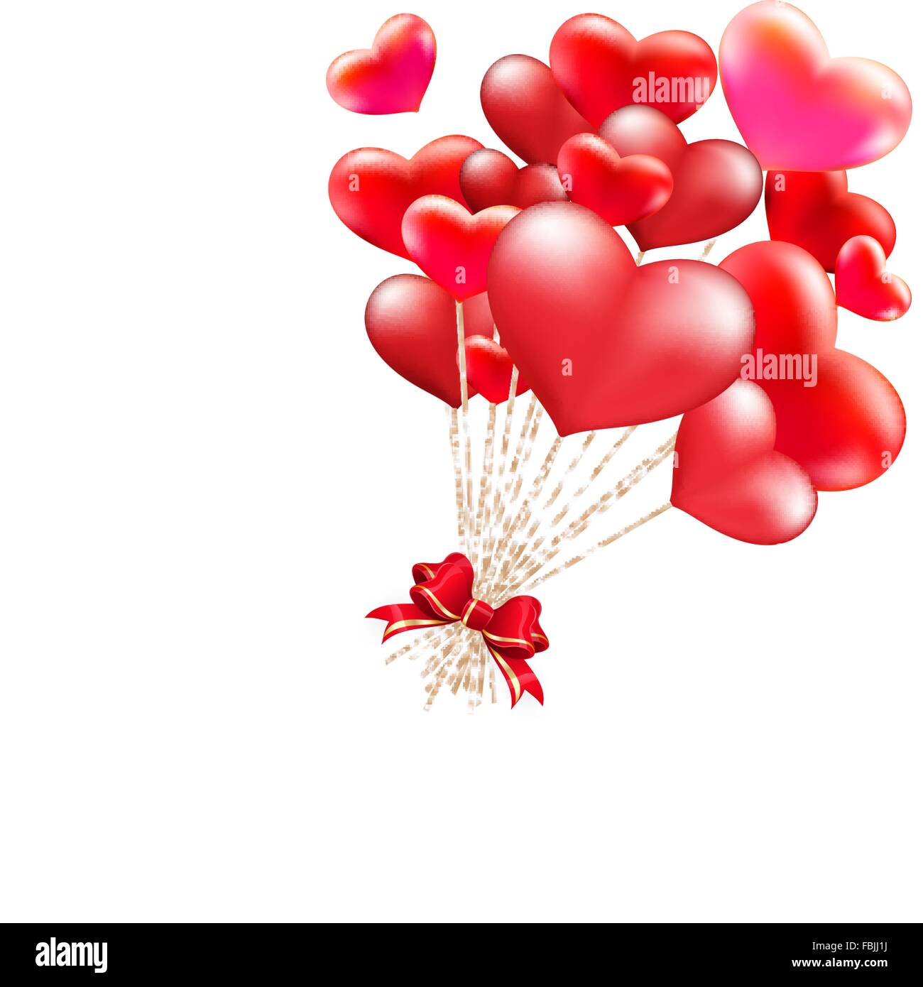 Elegant Valentines day heart balloons. EPS 10 Stock Vector Image & Art ...