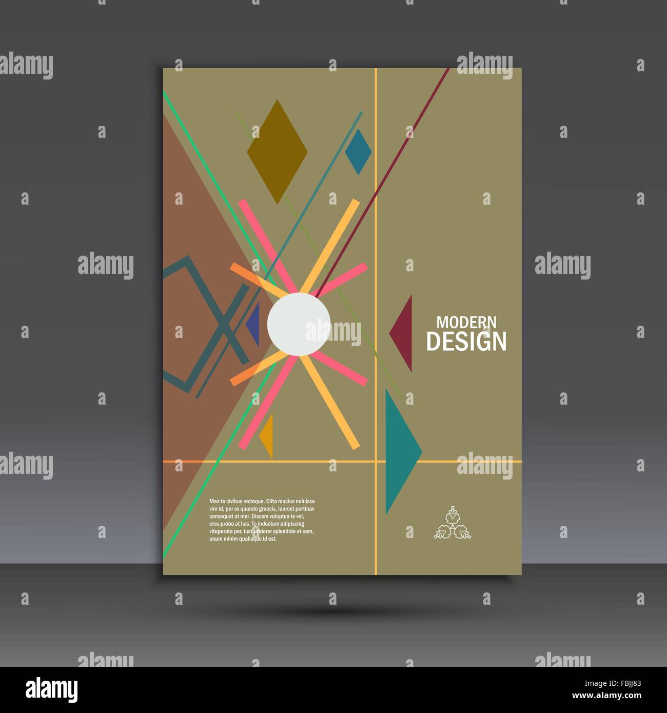 Templates geometric abstract design in A4. Modern vector background ...