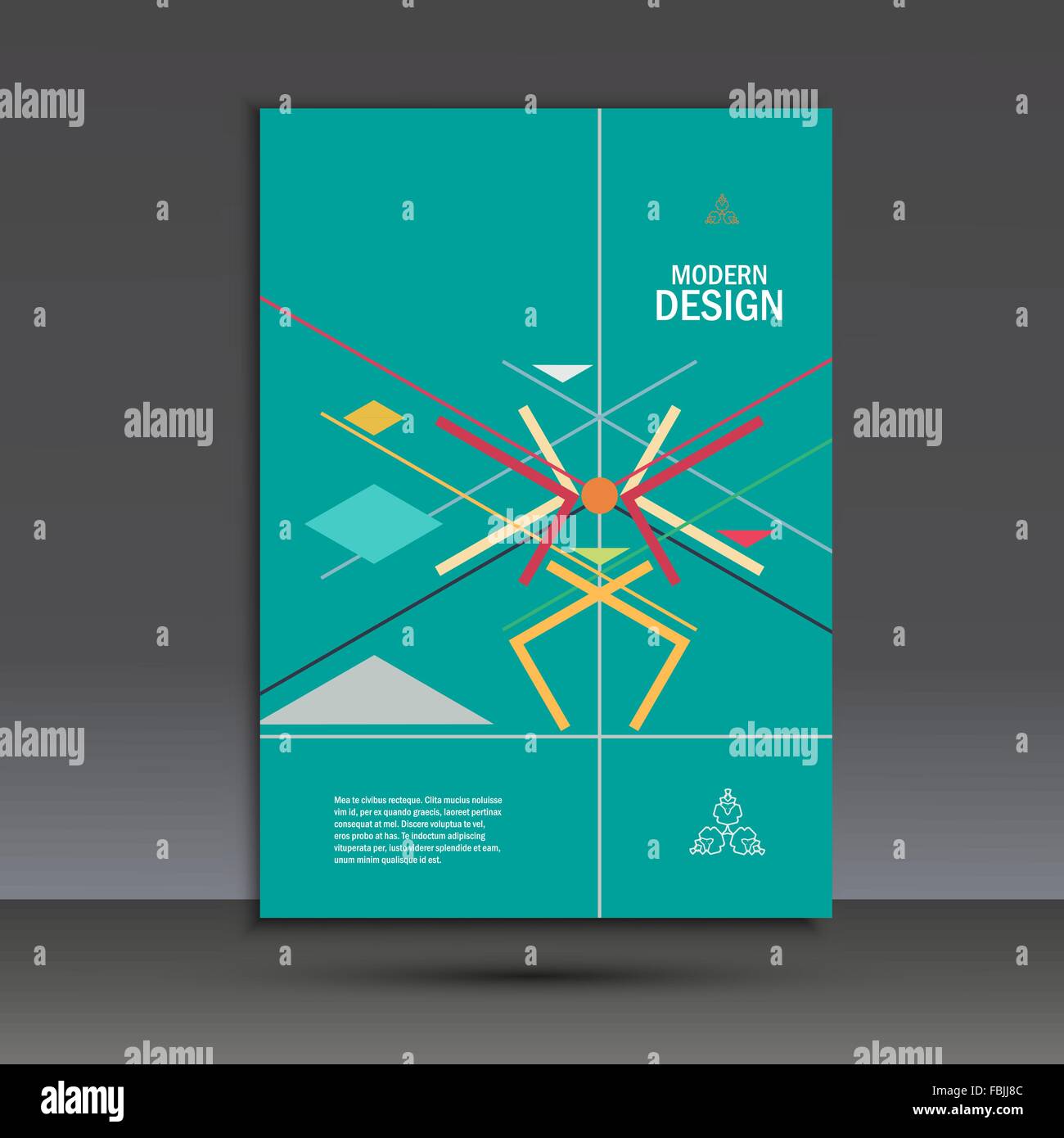 Templates geometric abstract design in A4. Modern vector background ...