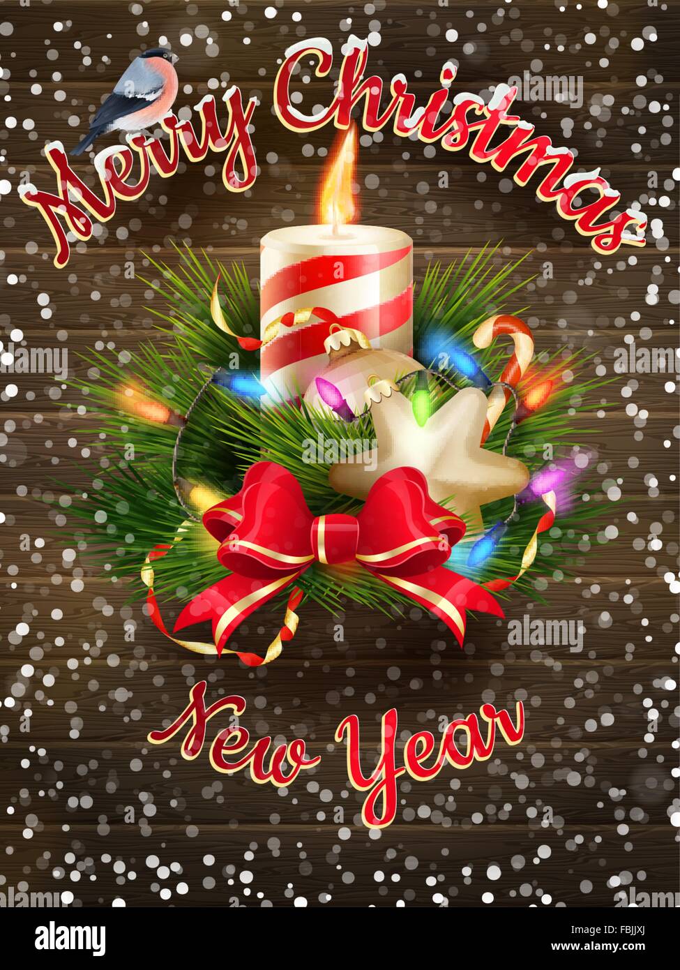 Merry christmas christmas candles Stock Vector Images - Alamy