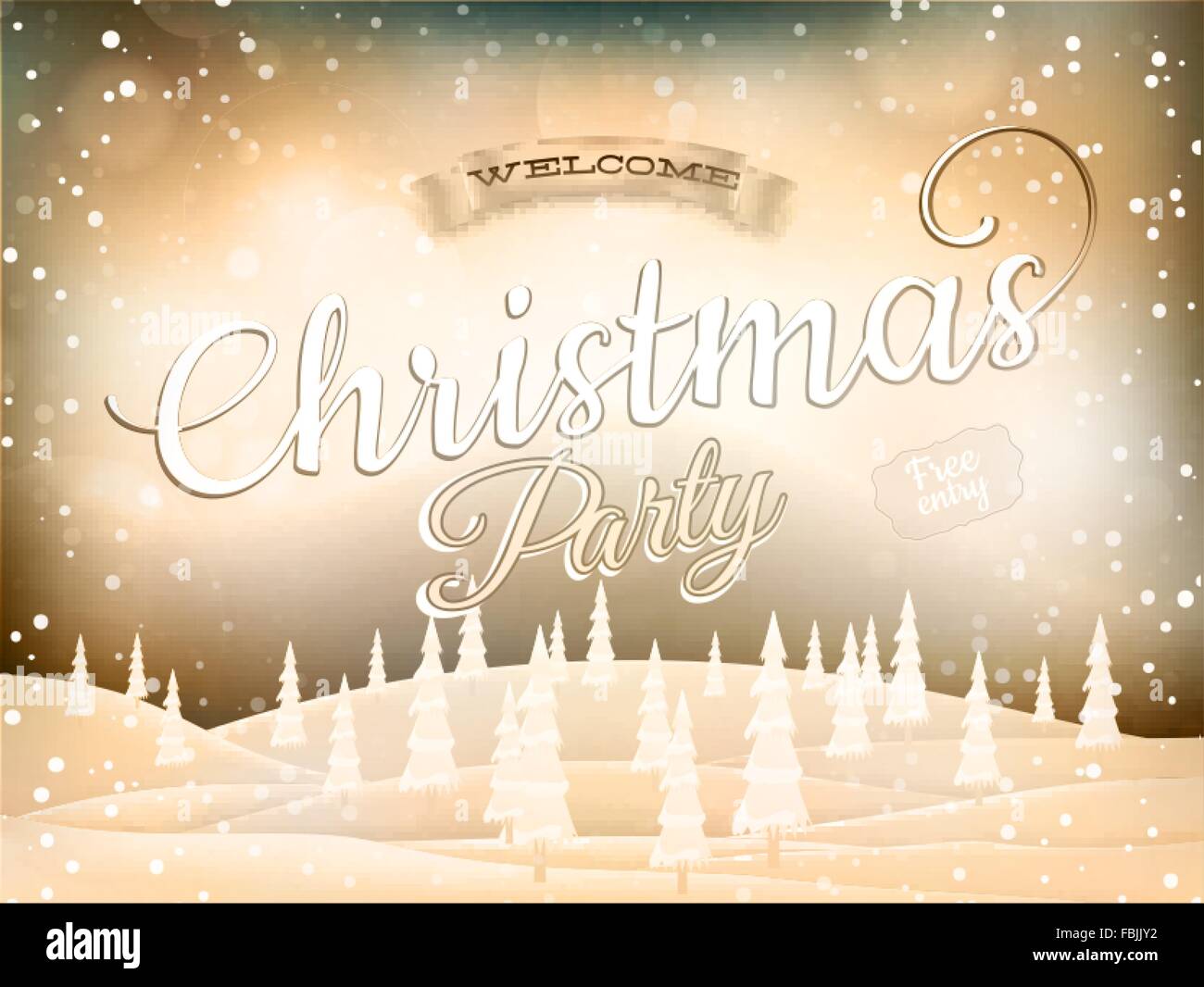 Christmas landscape Poster. EPS 10 Stock Vector Image & Art - Alamy