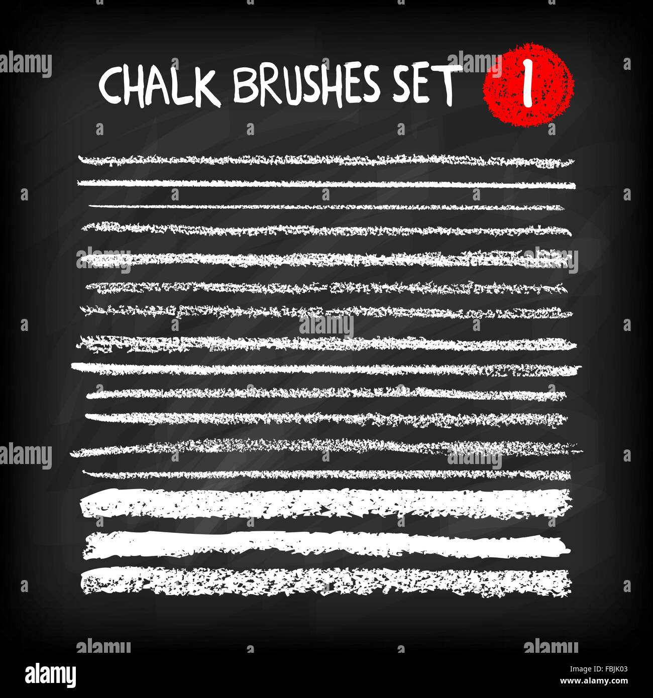 Set of chalk brushes Stock Vector Image & Art - Alamy