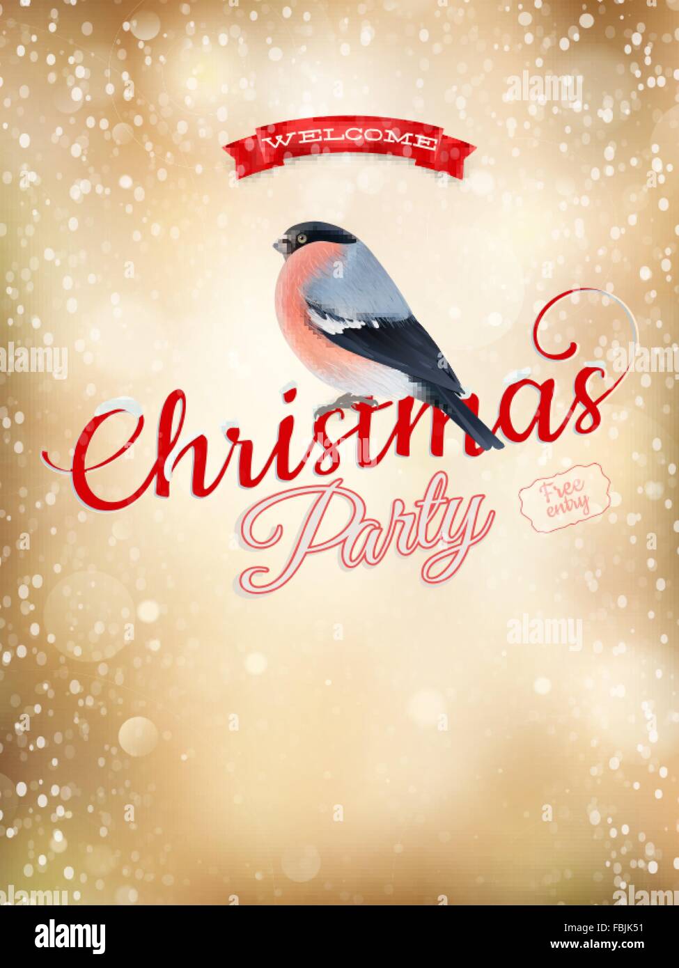 Christmas typography poster on gold bokeh. EPS 10 Stock Vector Image ...