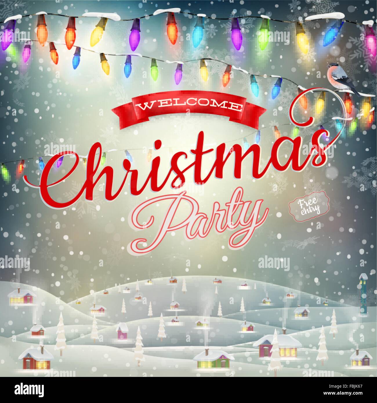 Christmas landscape Poster. EPS 10 Stock Vector Image & Art - Alamy