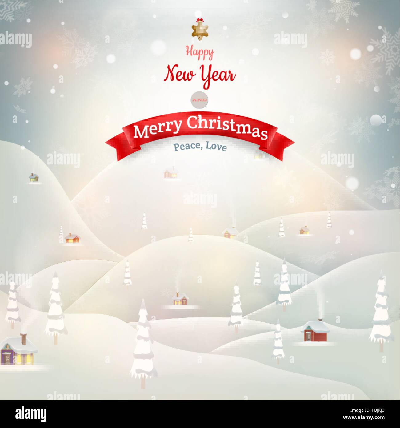 Merry Christmas Landscape. EPS 10 Stock Vector Image & Art - Alamy