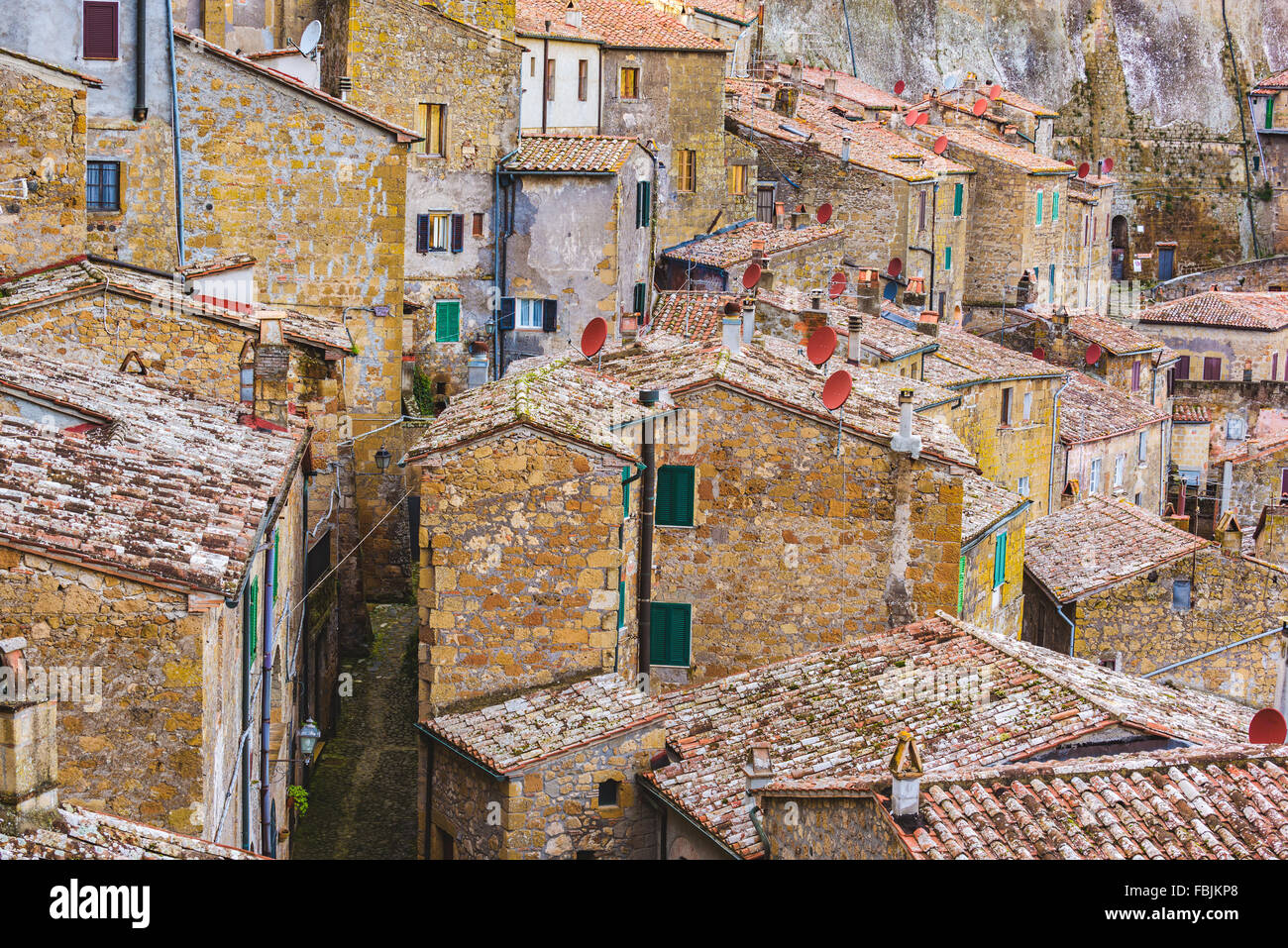 Medieval buildings in etruscan town hi-res stock photography and images ...