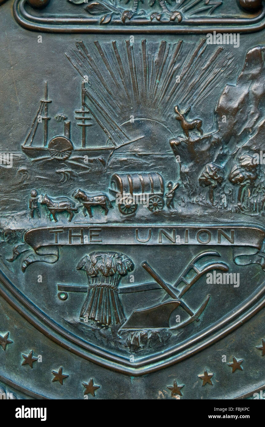 Lewis and Clark Memorial Oregon plaque, Washington Park, Portland ...