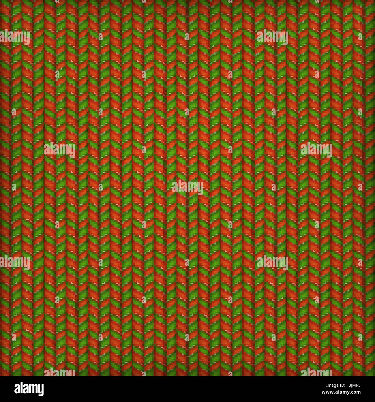 Needlework Background, Red Green Pattern. EPS 10 Stock Vector Image ...