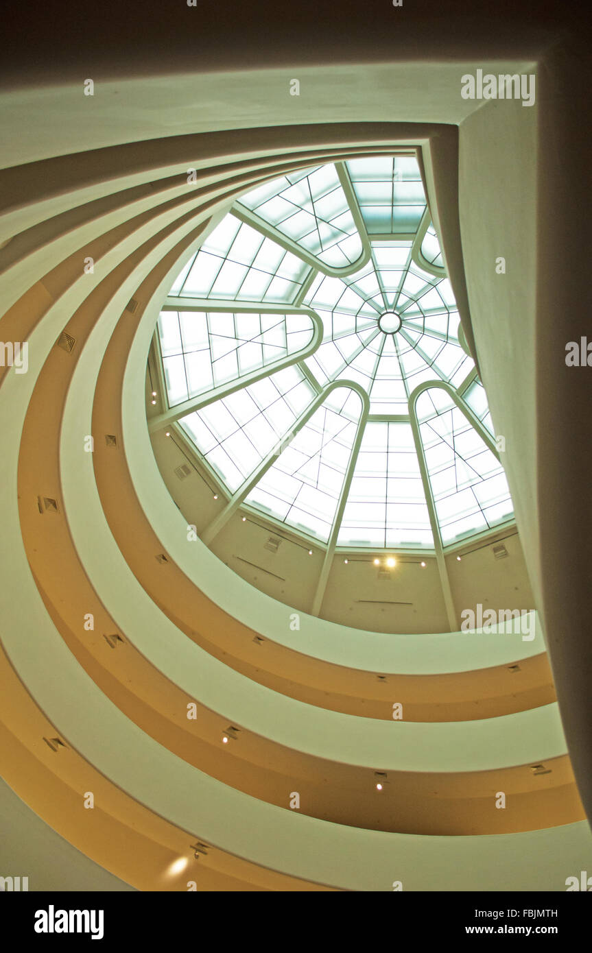 New York, United States of America: spiral ramp and transparent dome in ...