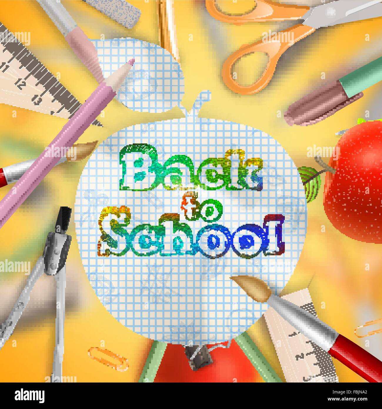 Set of Welcome back to school template. EPS 10 Stock Vector Image & Art ...
