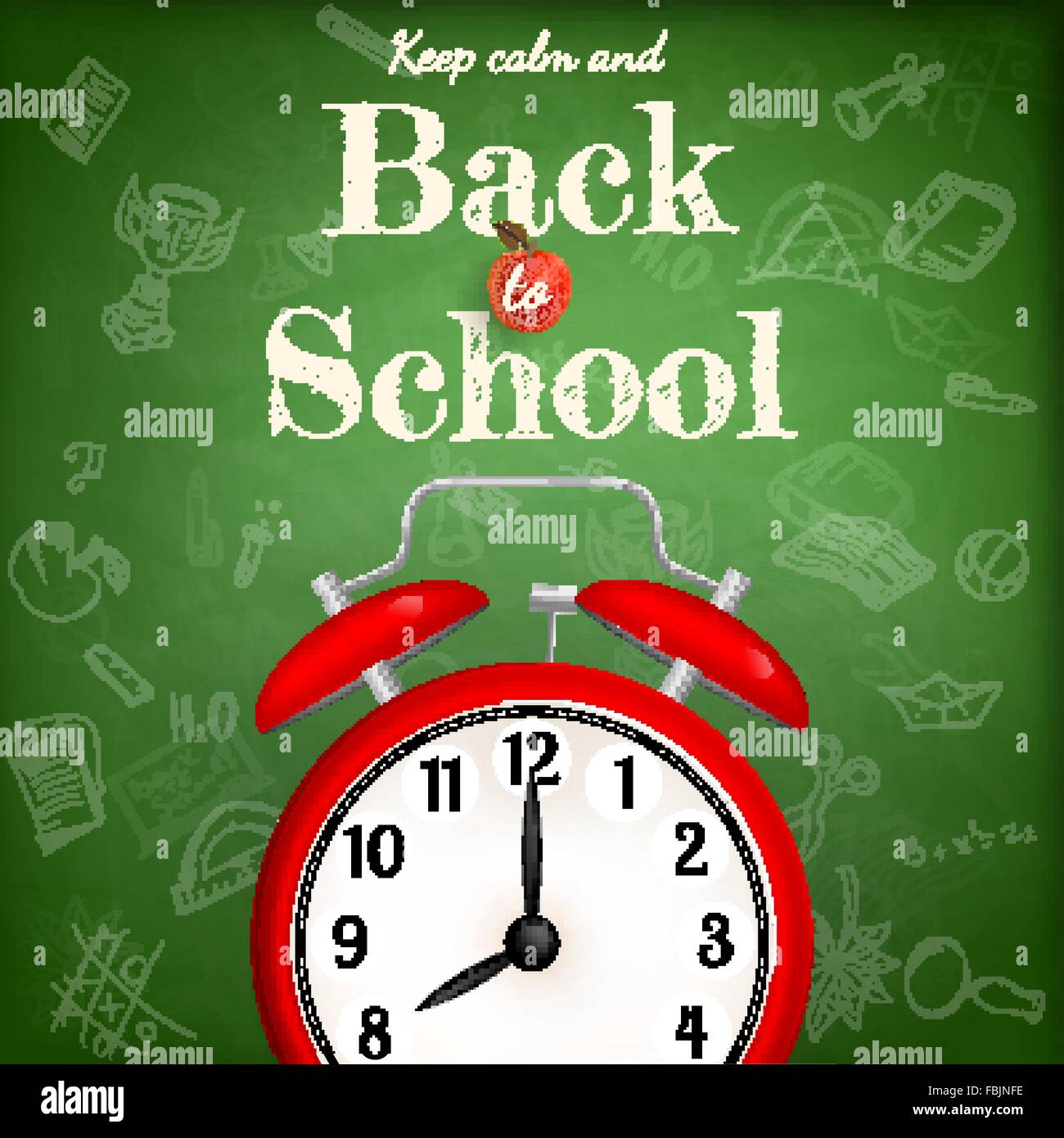 Back school alarm clock eps hi-res stock photography and images - Alamy