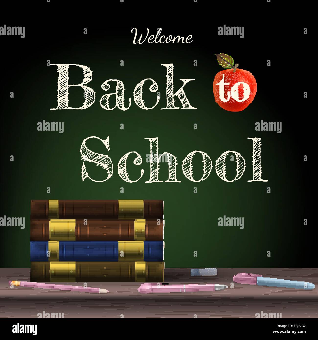 Back to school, school books. EPS 10 Stock Vector Image & Art - Alamy