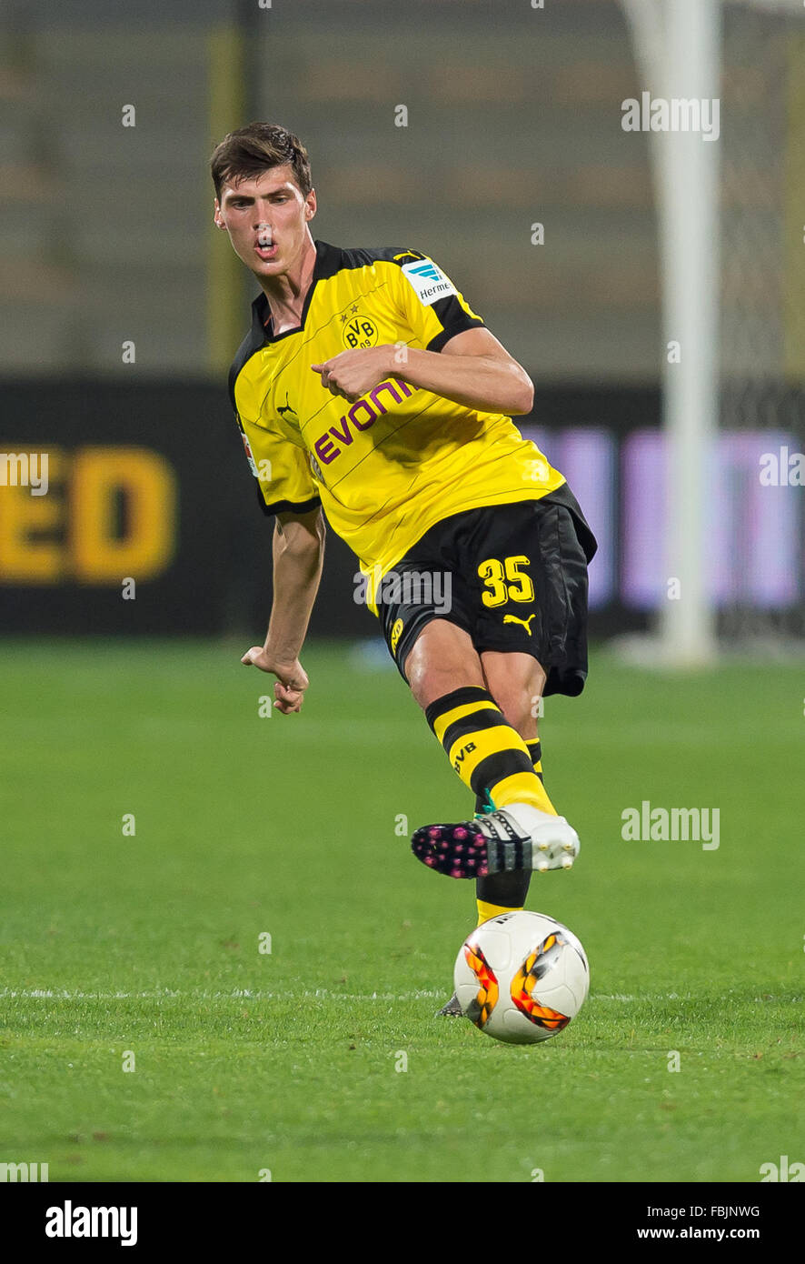 Dubai, UAE. 15th Jan, 2016. Dortmund's Pascal Stenzel with the ball ...