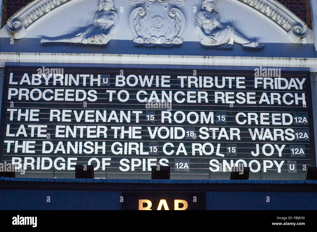 London, UK, 17 January 2016, The Ritzy cinema in Brixton is to screen ...