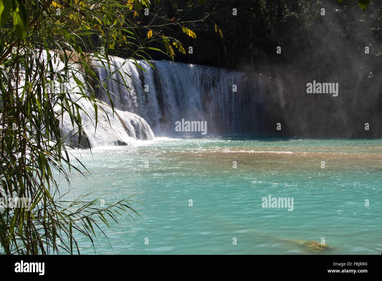 Aqua Azul, Mexico, blue waterfalls Stock Photo - Alamy