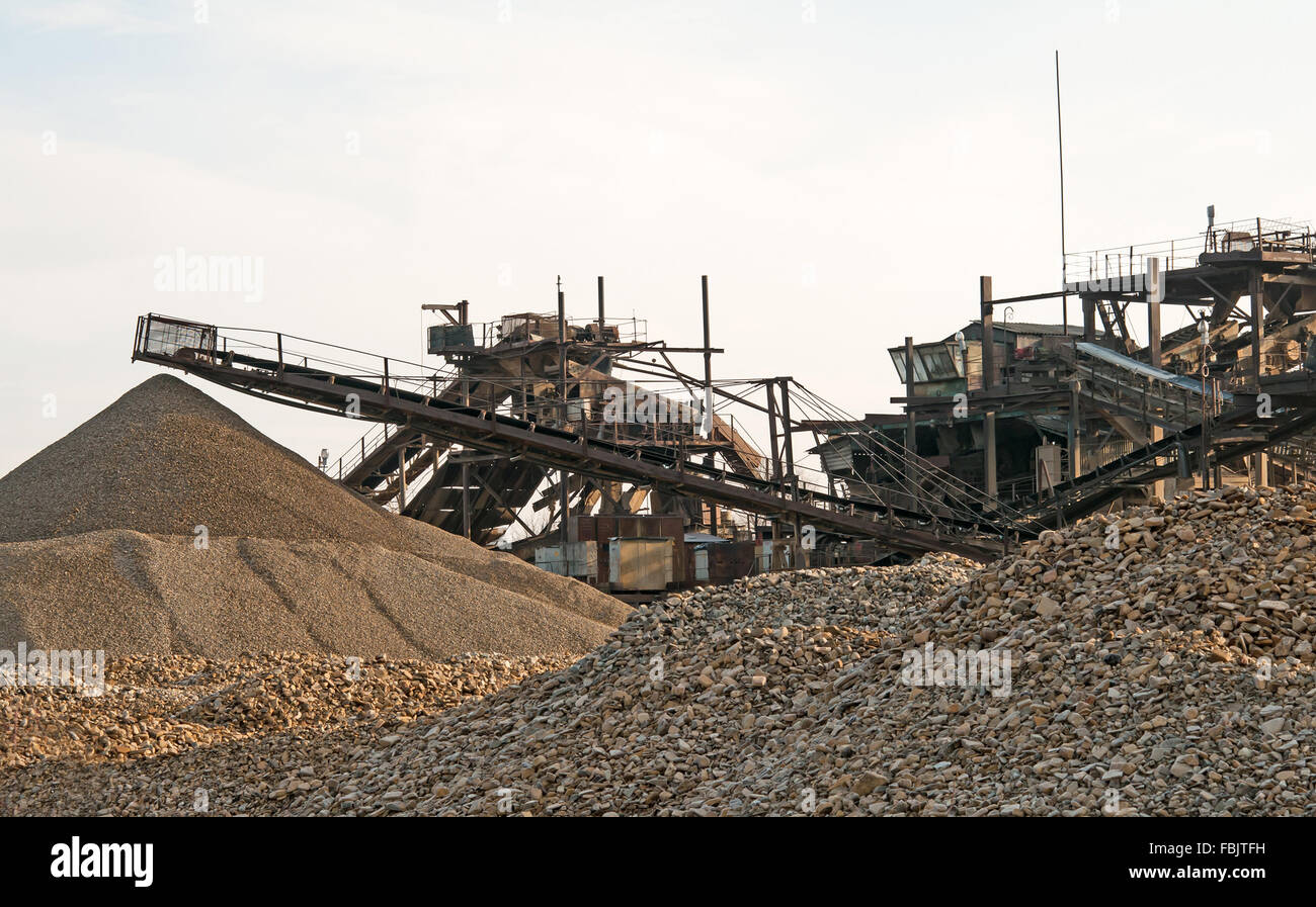 conveyors in a stone quarry Stock Photo - Alamy