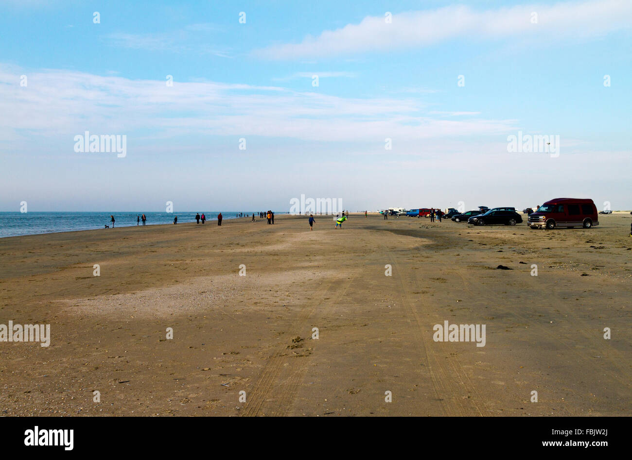 People enjoying the beach on Romo Island in Jutland, Denmark Stock ...