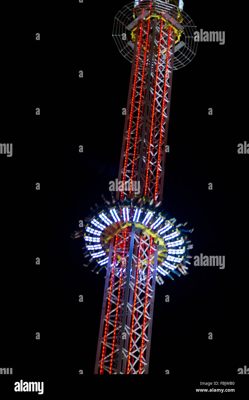 Carnival ride on the grounds of the Oktoberfest in Munich, Germany ...