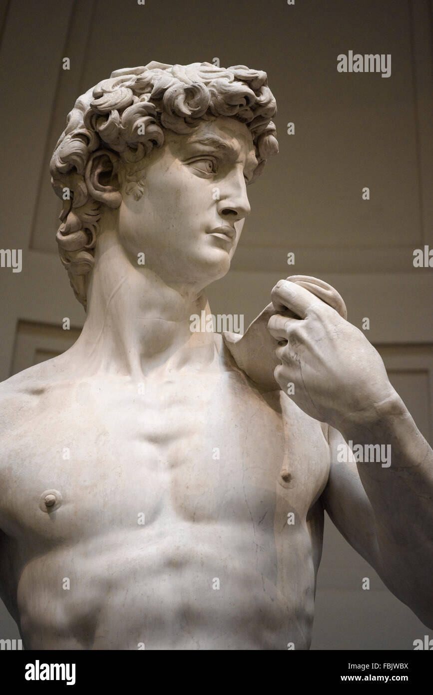 Florence. Italy. Michelangelo's statue of David (1501-1504), Galleria ...